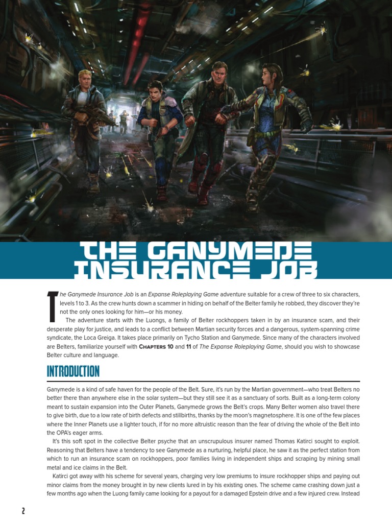 The Expanse Roleplaying Game - The Ganymede Insurance Job | PDF ...
