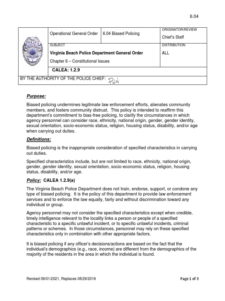 06.04 Biased Policing | Download Free PDF | Police | Bias