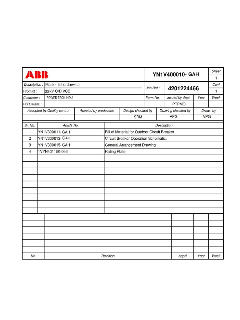 33 KV Outdoor Procelain Clad PCVCB VCB | PDF