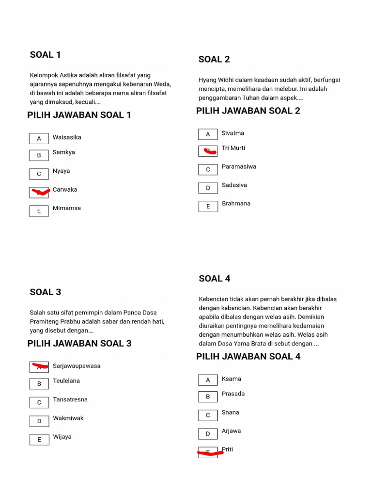 Sesi 1 Jawaban e Rohani | PDF
