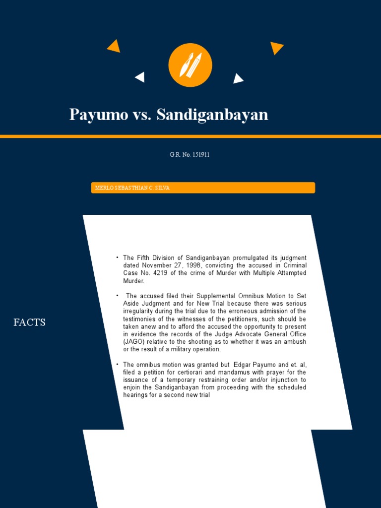 Payumo v. Sandiganbayan | PDF
