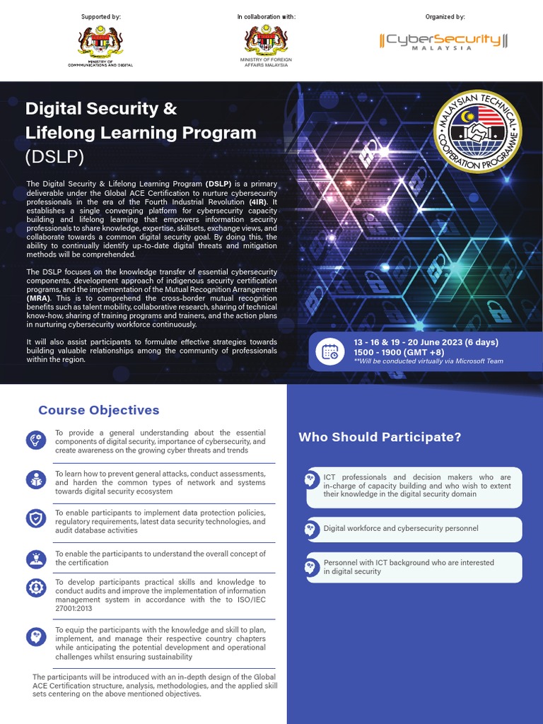BROCHURE DIGITAL SECURITY & LIFELONG LEARNING PROGRAM (DSLP)_CYBER ...