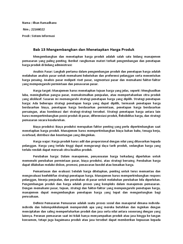PMB Bab 13 Ilhan 22166022 | PDF
