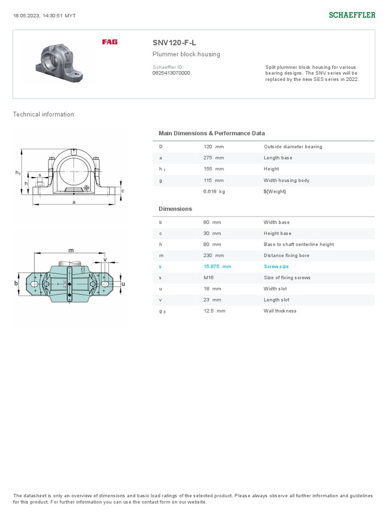 Plummer Block Housing Specs | PDF | Length