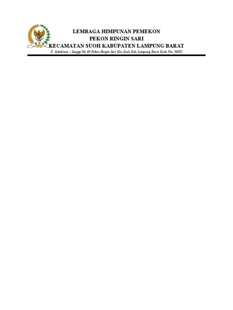 Contoh Kop Surat LHP | PDF