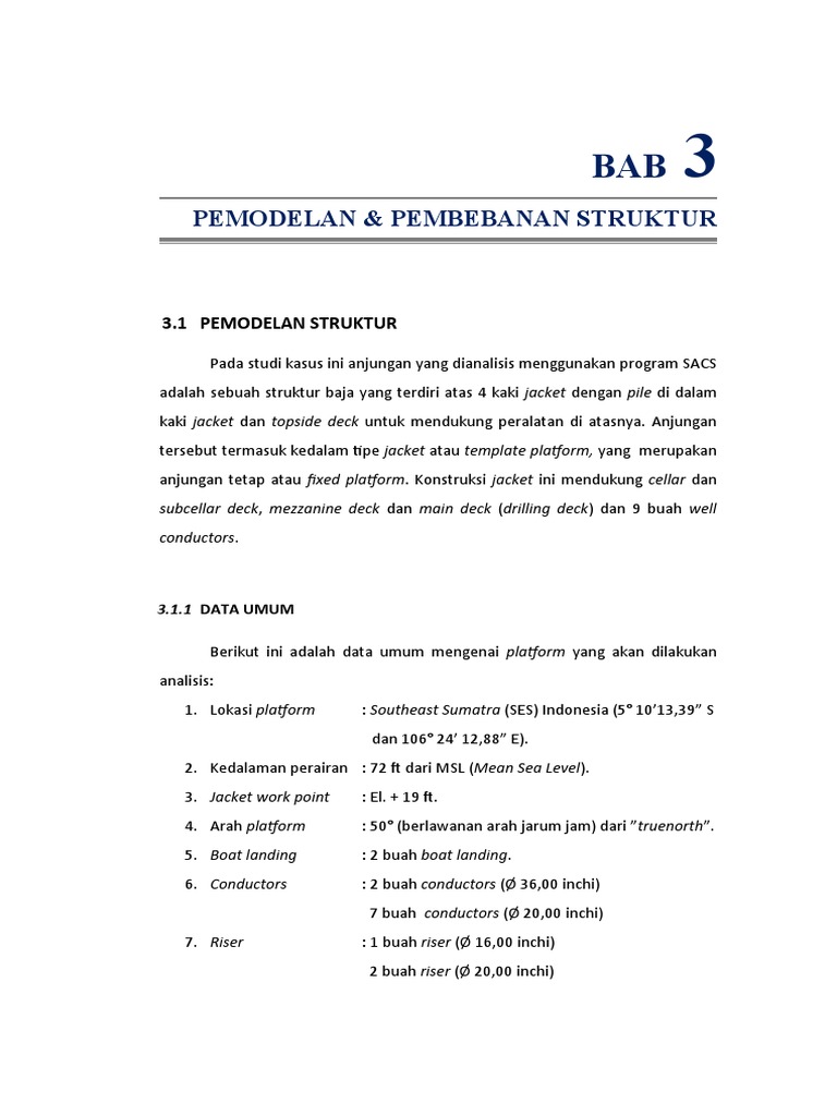 Bab 3 Pemodelan & Pembebanan Struktur | PDF