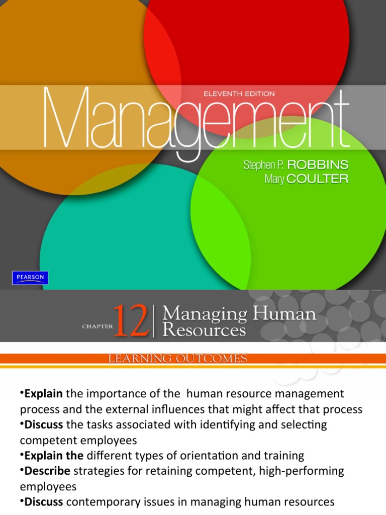 Chapter 12 Managing Human Resources, Robbin Coulter, 11th Edition | PDF ...