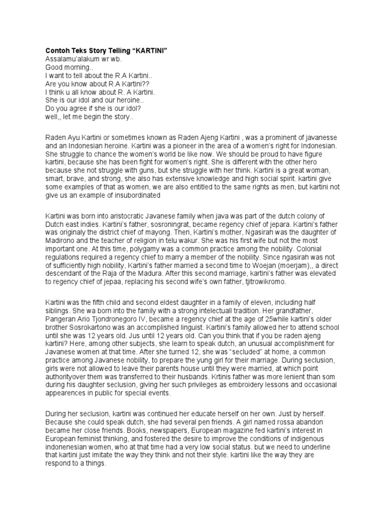 Contoh Teks Story Telling | PDF | Indonesia