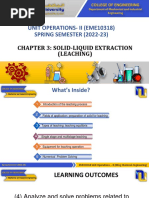 Leaching - Solid - Liquid Extraction Lecture 1 | PDF | Solubility | Phase (Matter)