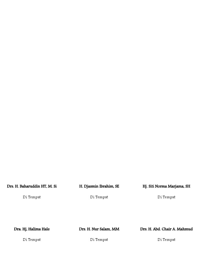 List Undangan Ralda | PDF