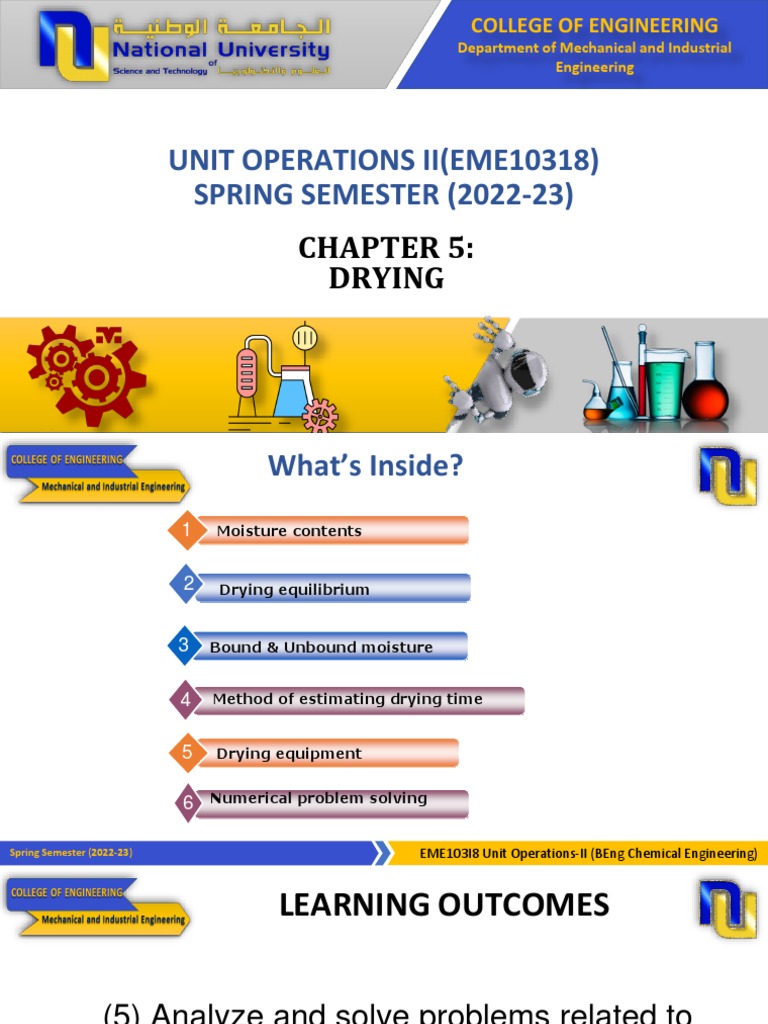 UO-II Chapter 5 (Drying) | PDF