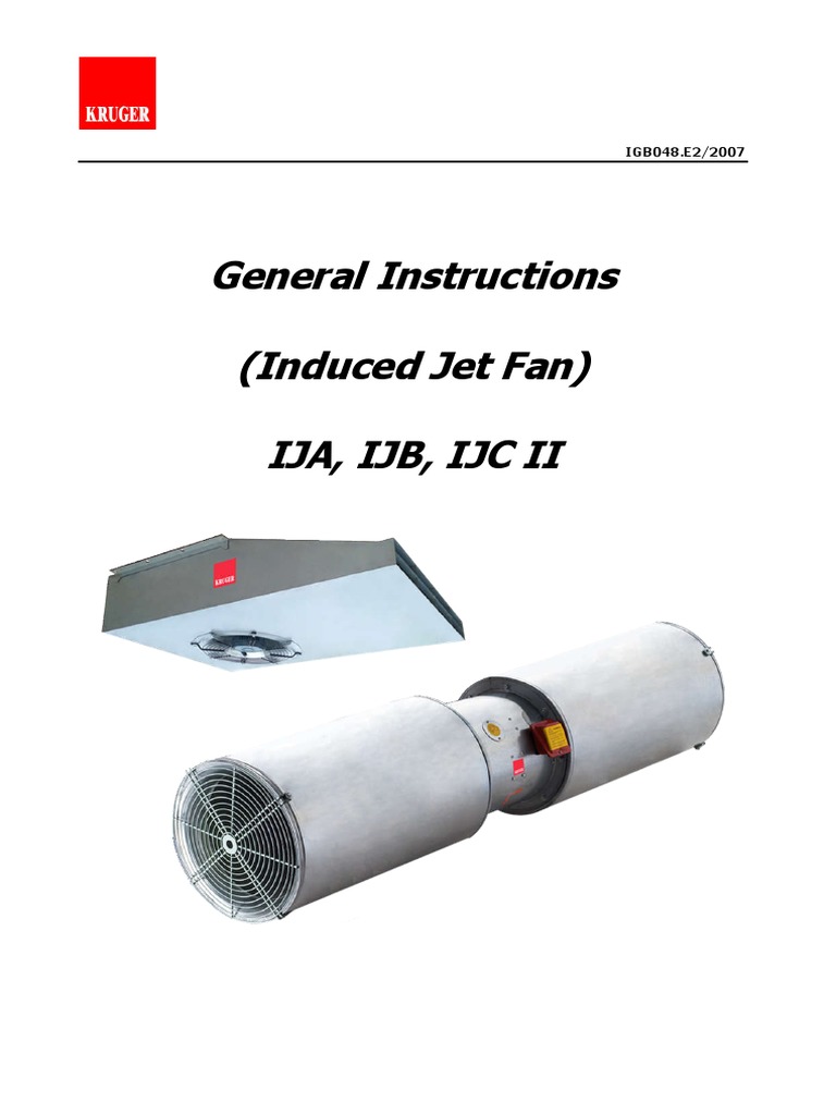 Manual Instruction for Induce Jet Fans IJA IJB & IJC II | PDF ...