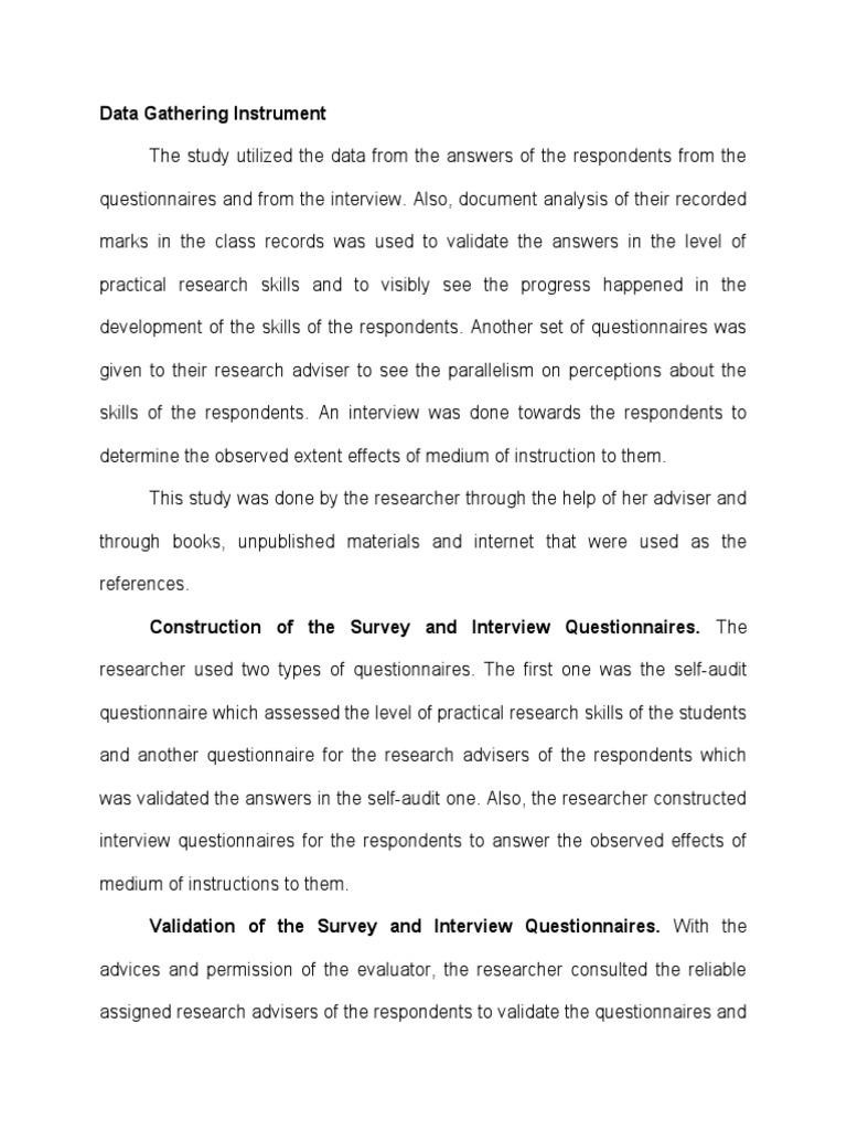Data Gathering & Procedures | PDF | Survey Methodology | Questionnaire