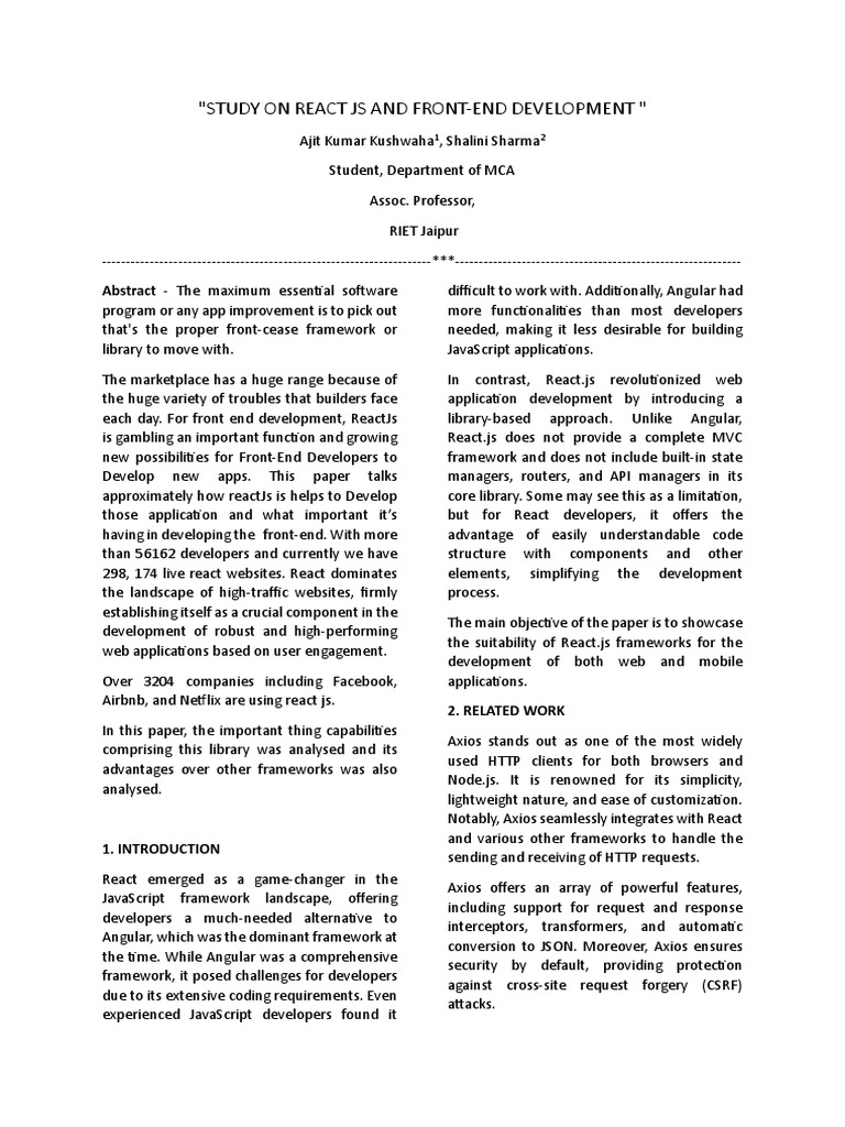 Ajit Research Paper | PDF | Java Script | Search Engine Optimization