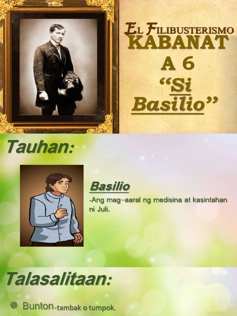 Dokumen - Tips El Filibusterismo Kabanata 6 Si Basilio | PDF