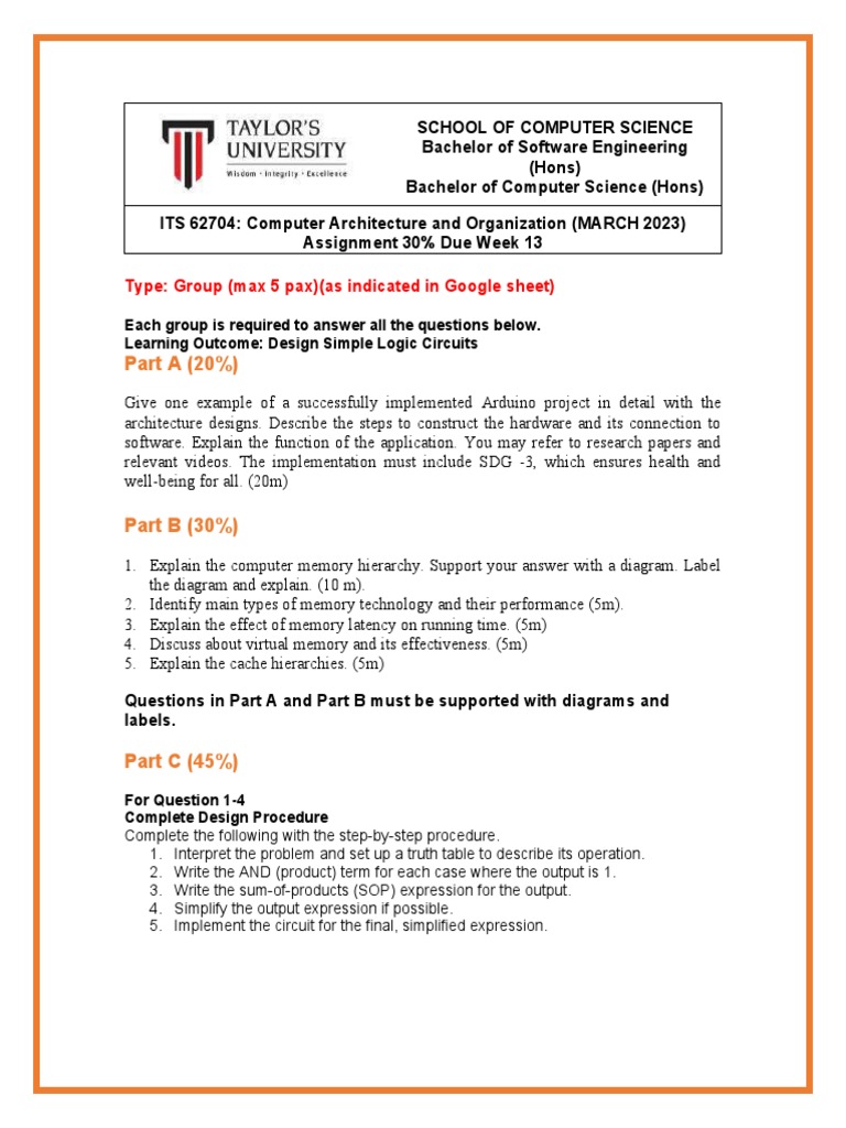 Assignment March 202303 | PDF | Plagiarism | Logic Gate