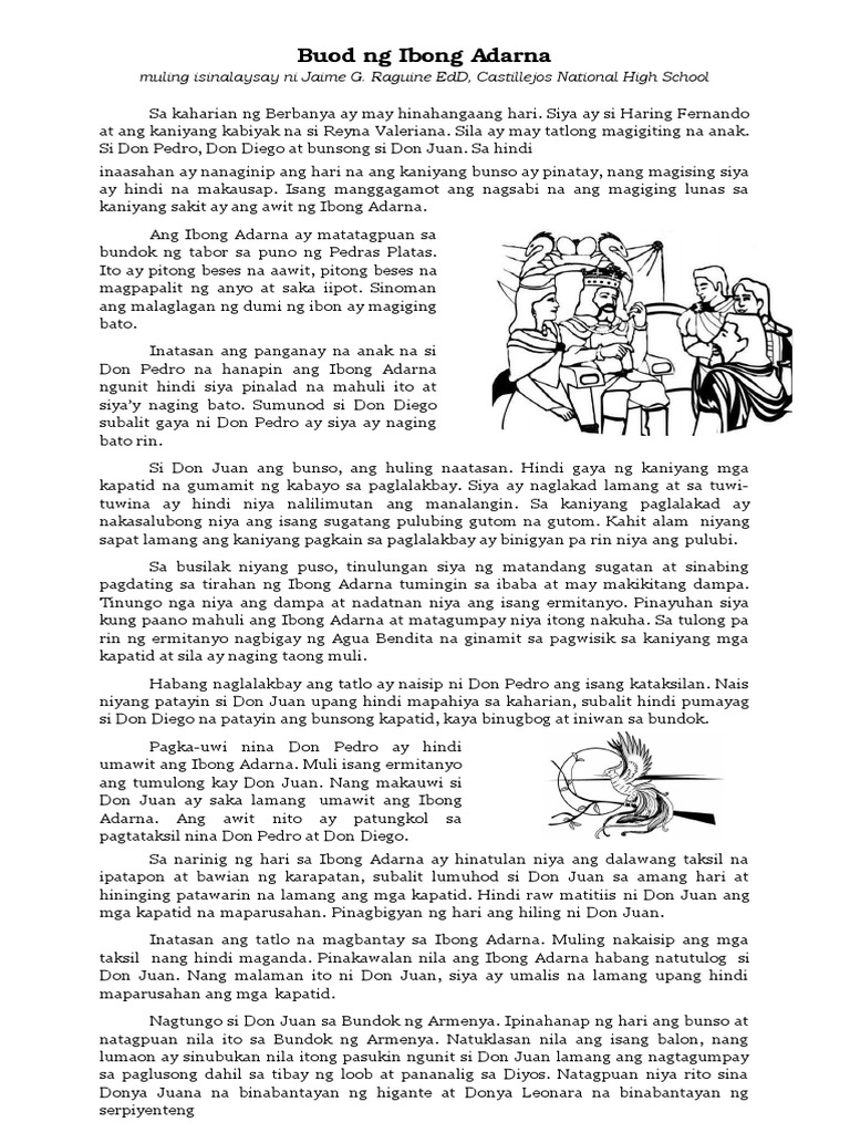 Buod NG Ibong Adarna q4 | PDF