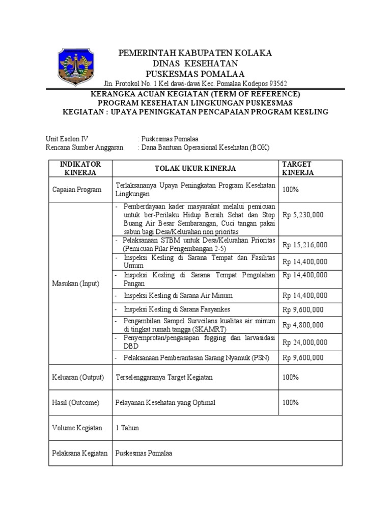Peningkatan Program Kesling 2024 | PDF