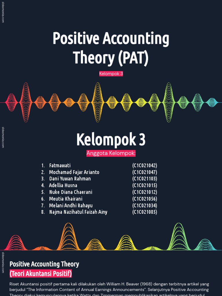 PPT Kel 1 (Positive Accounting Theory) | PDF