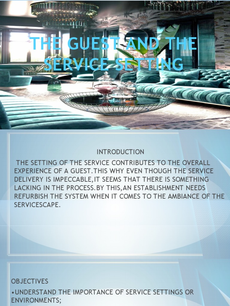 THE GUEST AND THE SERVICE SETTING | PDF | Experience