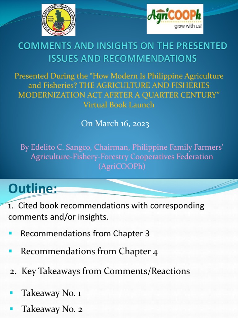 Webinar March 23 2023 AgriCOOPh Edelito Sangco | PDF | Cooperative ...