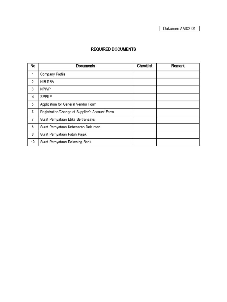 AAI - Form Vendor | PDF