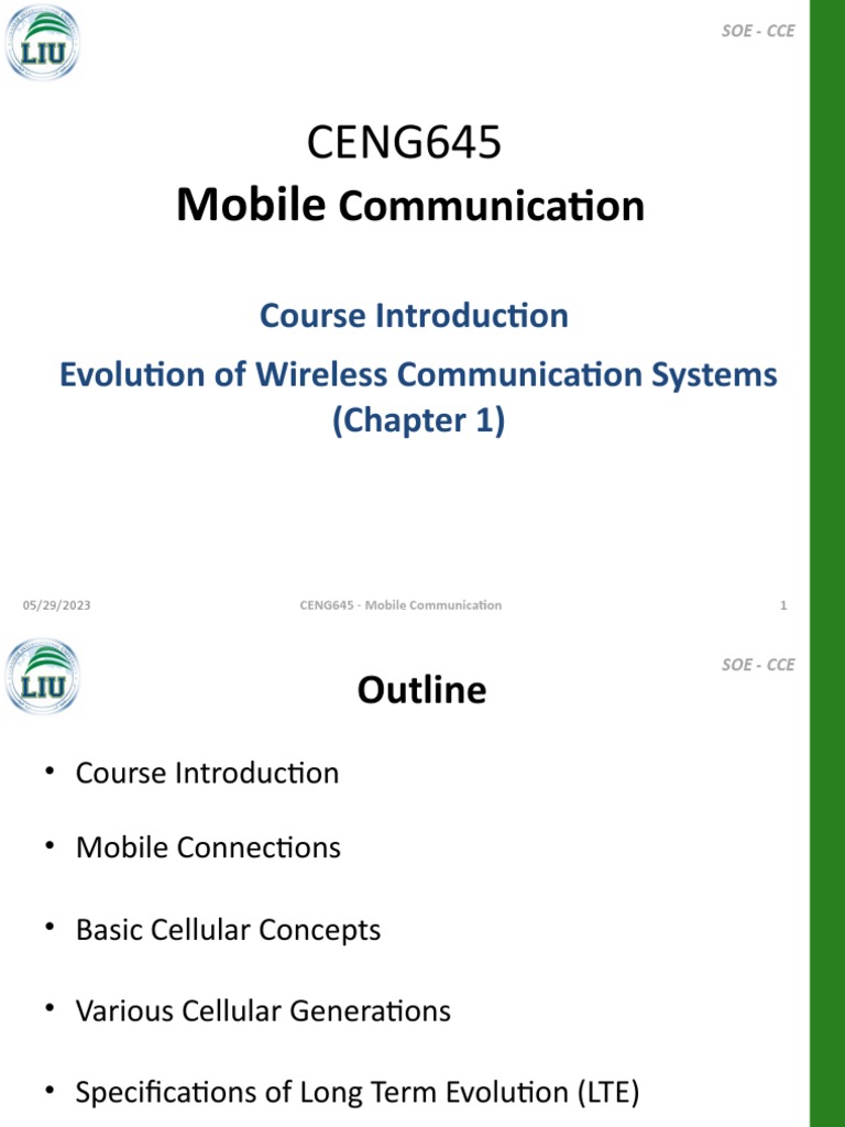 00-Chapter1-Introduction To Cellular Networks | PDF | Cellular Network ...