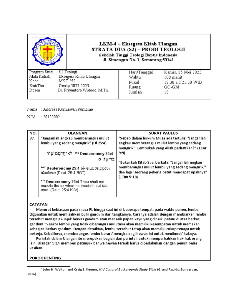 LKM-4 Andreas Kurniawan 20122002 | PDF