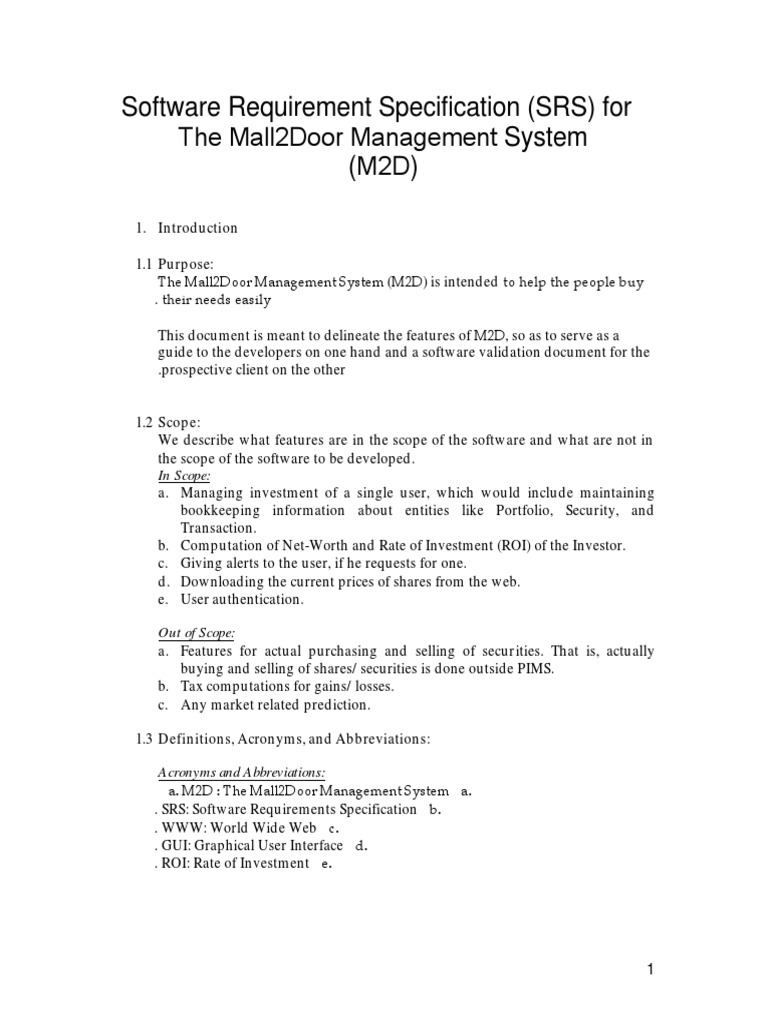 Mall2Door Management System SRS | PDF | Password | Use Case