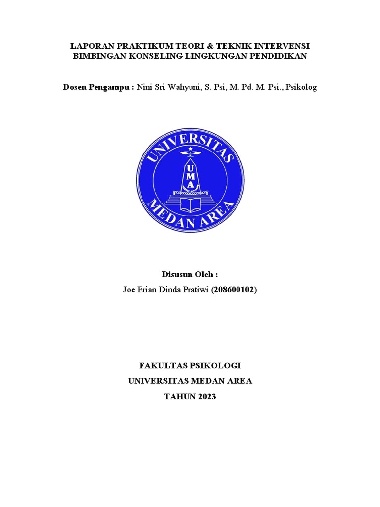 Laporan Praktikum Teori Intervensi 2 - Joe Erian Dinda Pratiwi | PDF