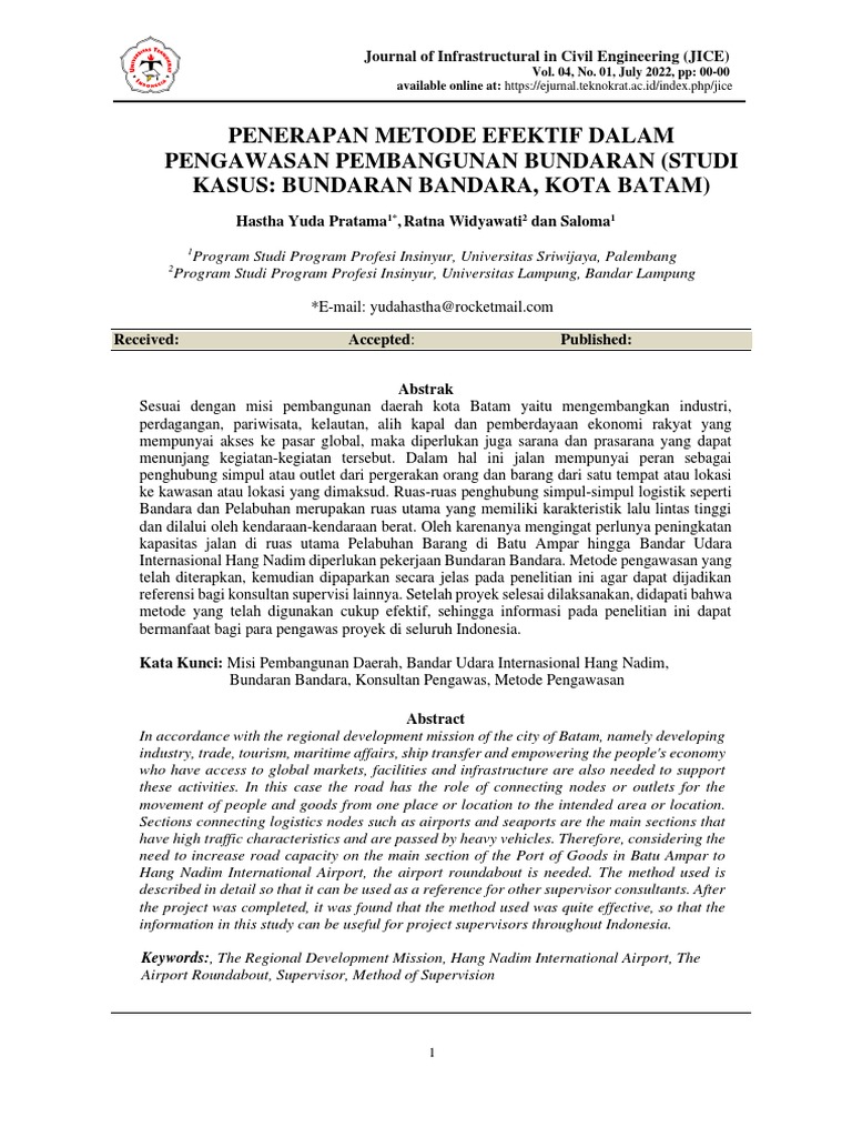 Hastha Yuda Pratama, Manuscript Jice-1 | PDF