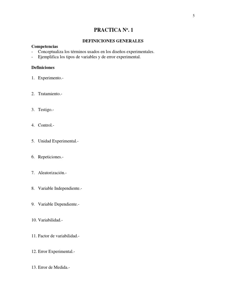 Guia de Practicas de Diseños Experimentales | PDF | Experimentar | Science