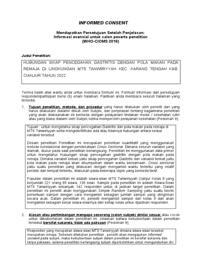 Informed Consent | PDF