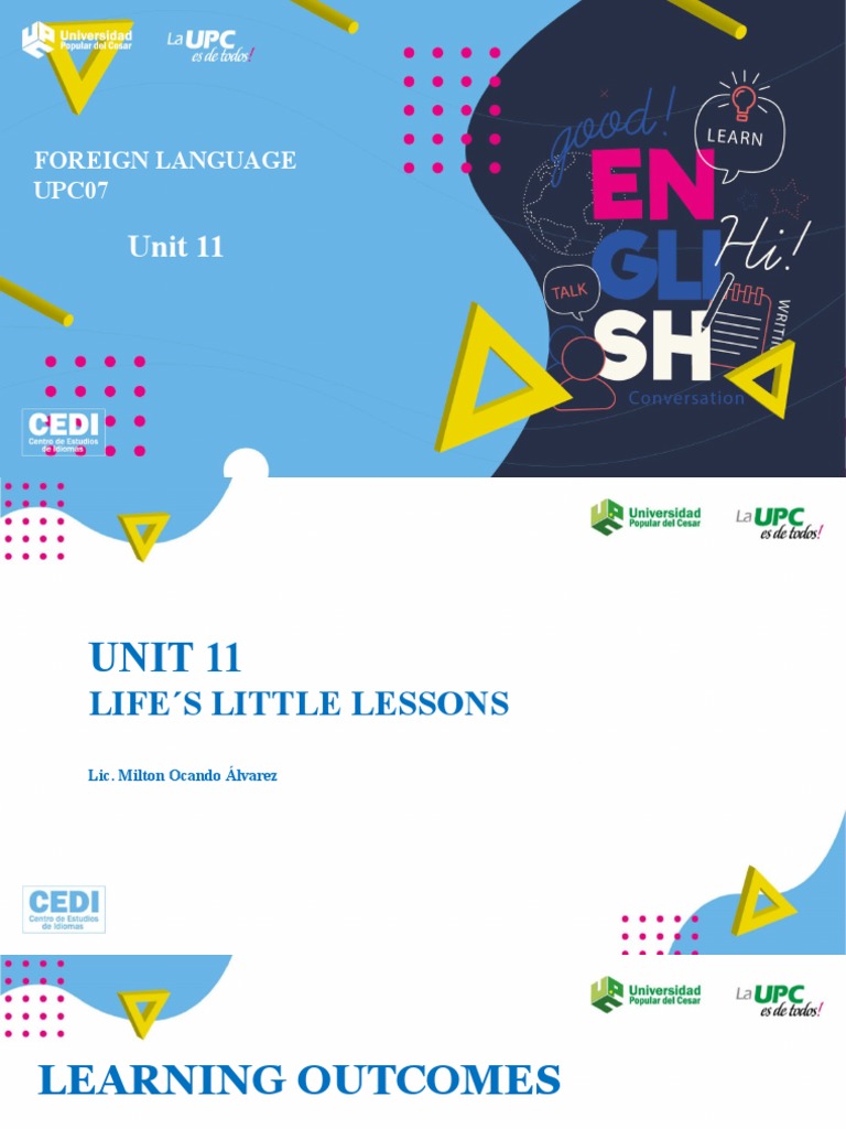 Upc07-Unit 11 Life S Little Lessons | PDF