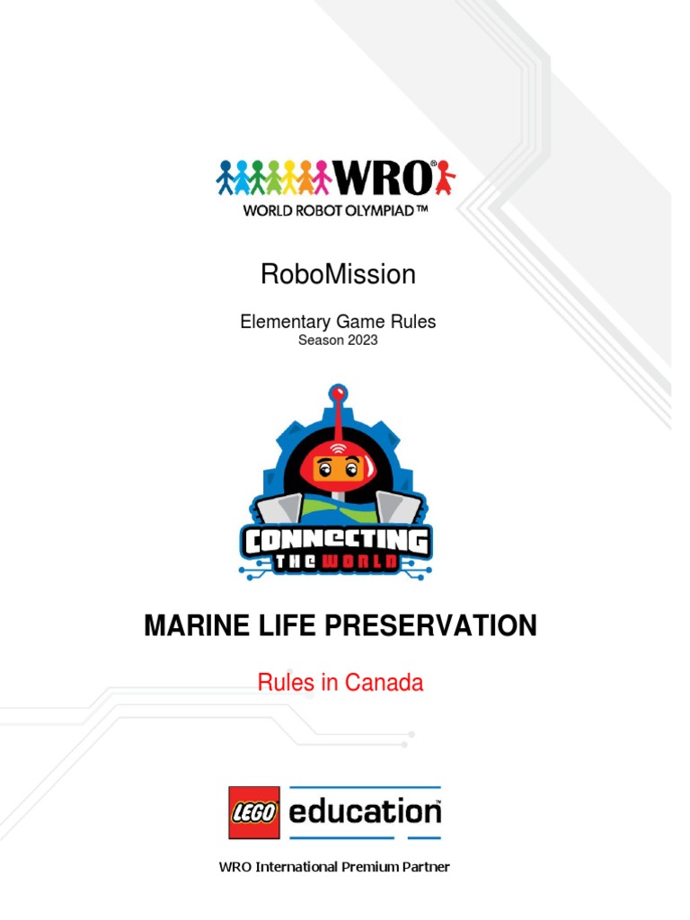Wro 2023 Robomission Elementary | PDF | Coral Reef