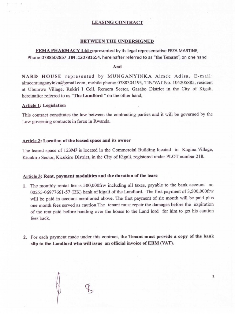 Contract Leasing House | PDF