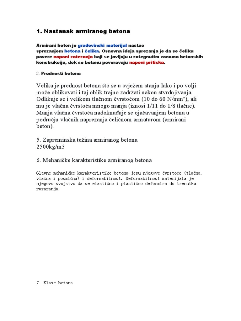 Nastanak Armiranog Betona | PDF