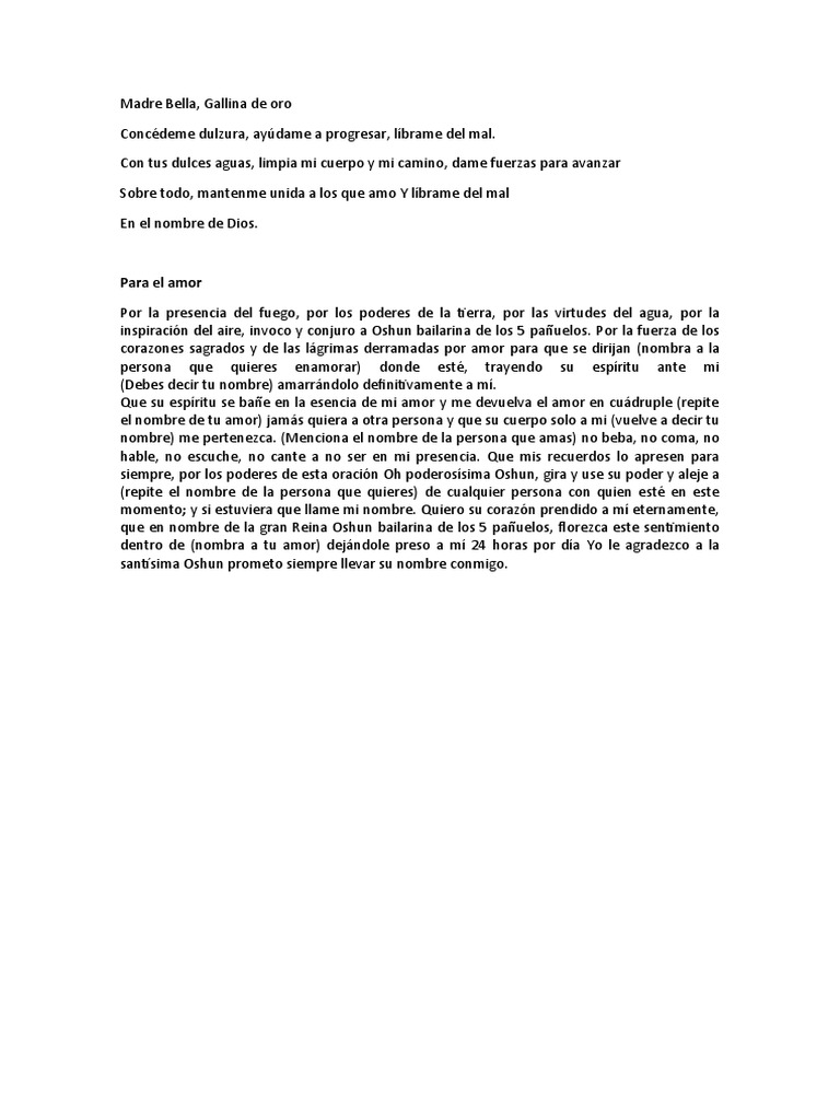 Oraciones Mama Chola | PDF