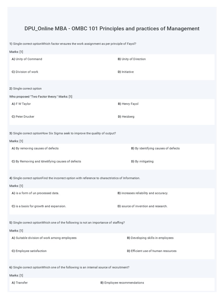 Ombc 101 Paper | PDF | Strategic Management | System