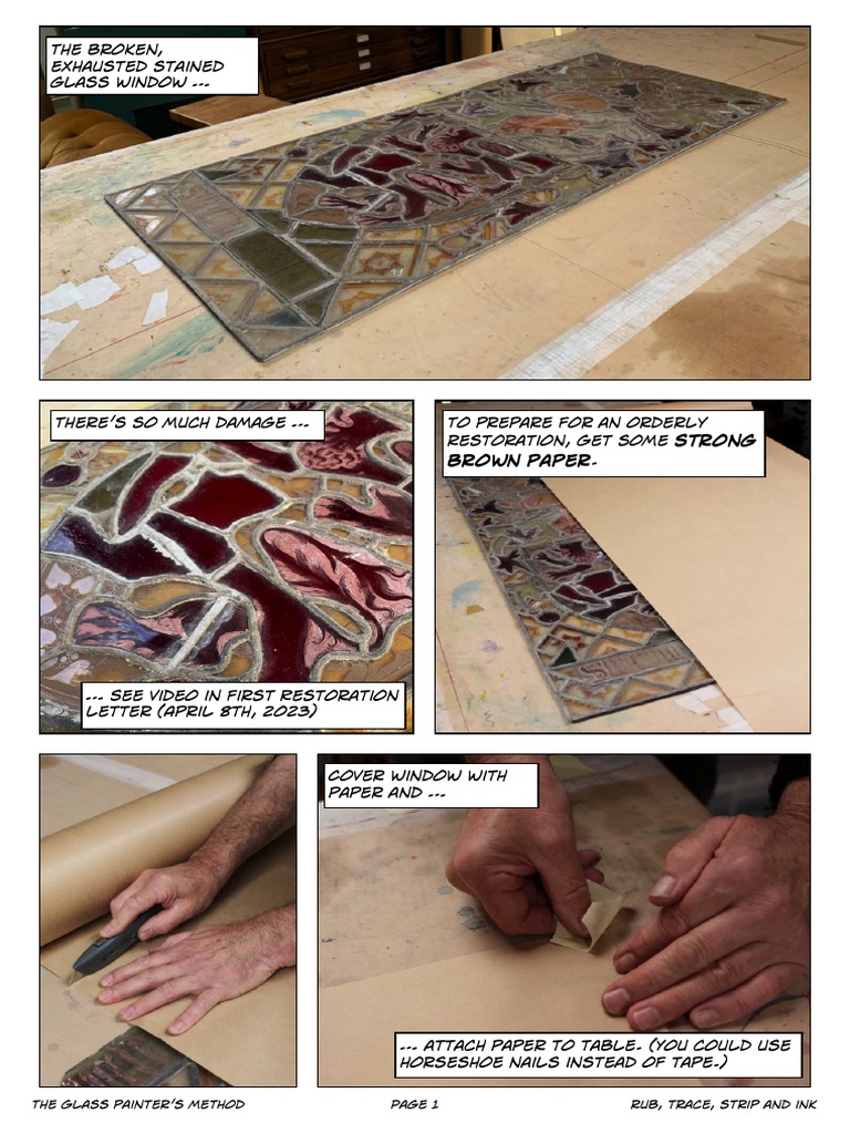 Strong Brown Paper.: The Glass Painter's Method Rub, Trace, Strip and ...