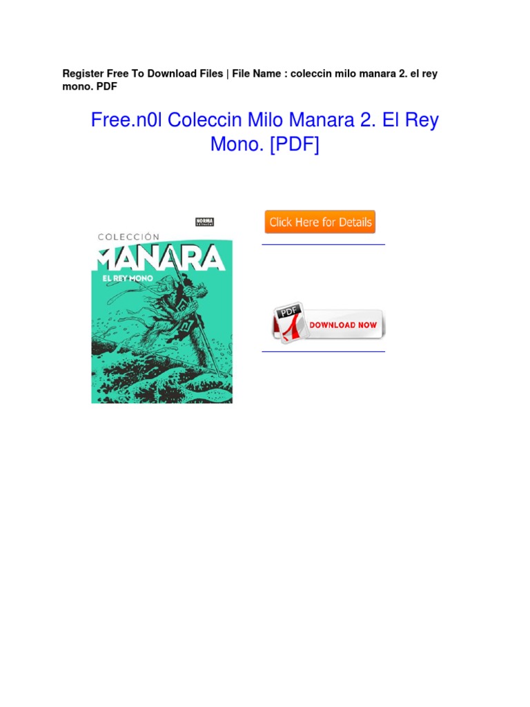 Colecci c3 b3n Milo Manara 2 El Rey Mono | PDF