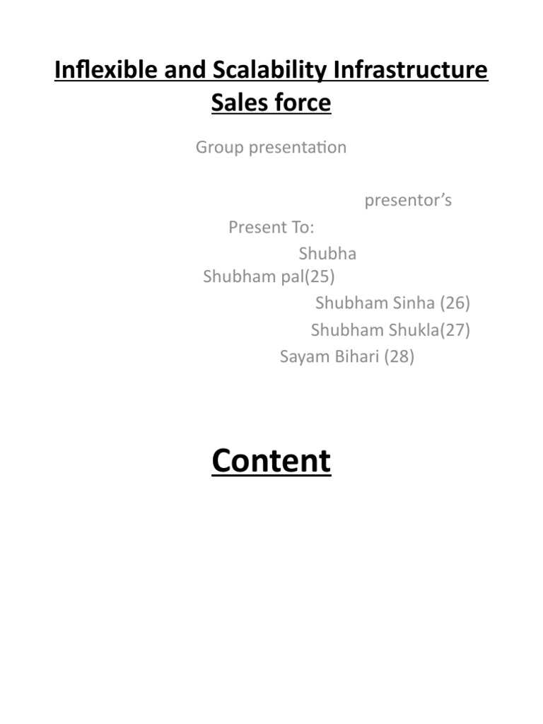 Inflexible and Scalability Infrastructure | PDF