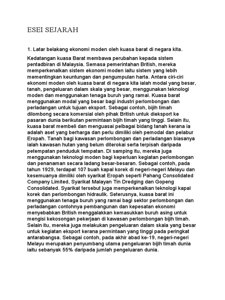 Esei Sejarah | PDF