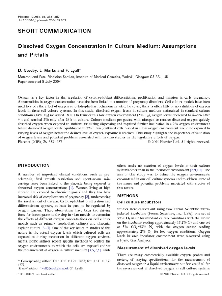 O2 Experiments Pitfalls and Assumptions | PDF | Hypoxia (Medical) | Oxygen