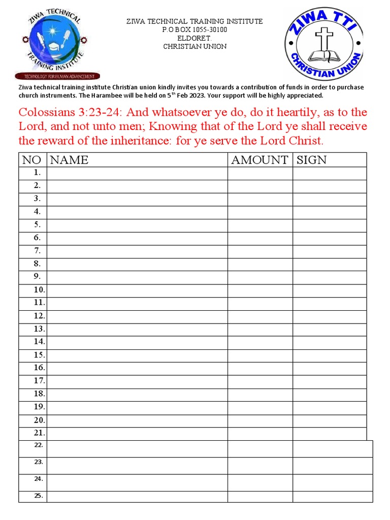 Ziwa Technical Training Institute | PDF