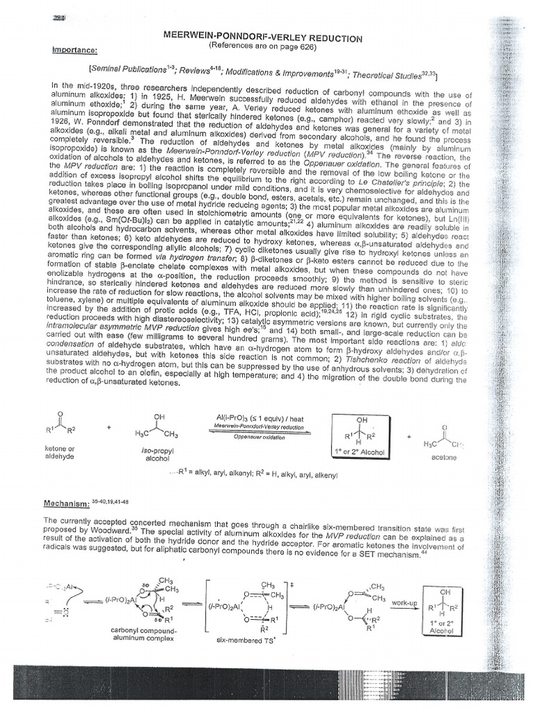 Meerwein-Ponndorf-Verley Redukcija (Sinteza Kloramfenikola) | PDF
