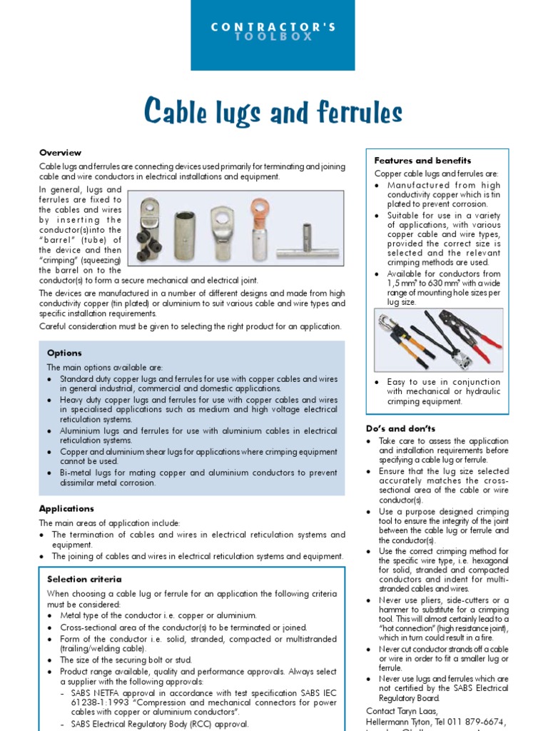 Lugs & Ferrules New | Cable | Wire