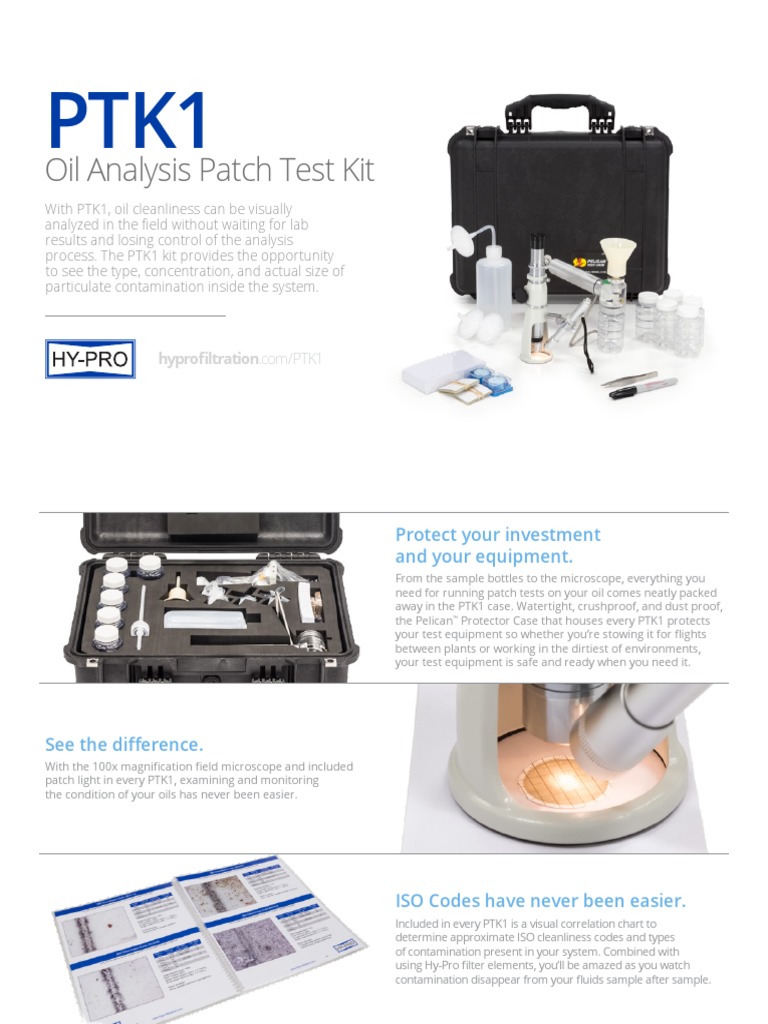 PTK1 Patch Test Kits | PDF
