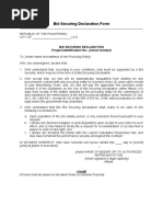 Bid Securing Declaration Sample Form | PDF | Affidavit | Notary Public