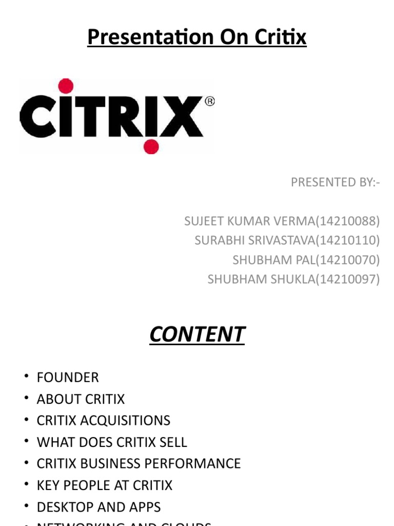 Presentation On Critix | PDF